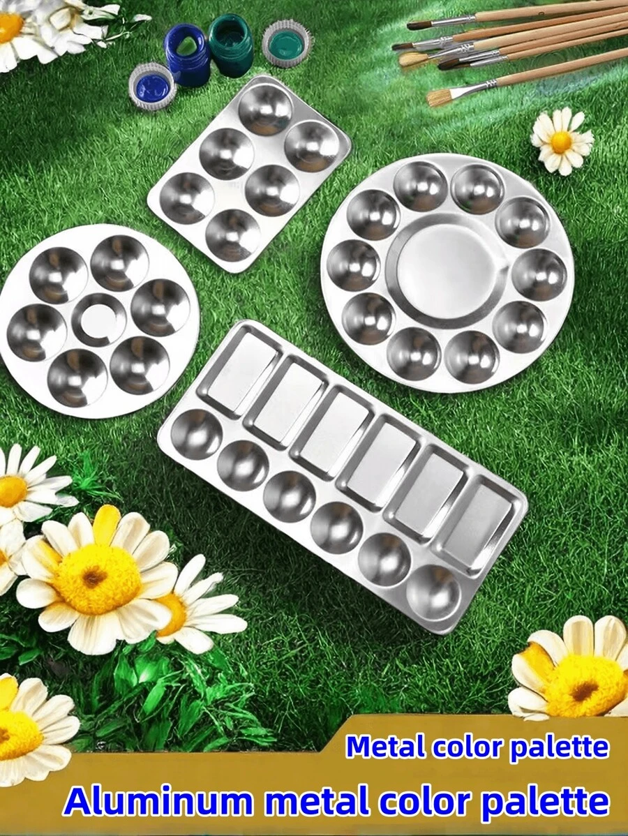 Aluminum Color Palette, Metal Color Palette Hand-Painted Coloring Tool ...