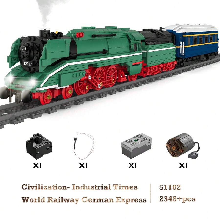 JMBricklayer German Express Train Building Kit 51102 - RC Steam Train ...