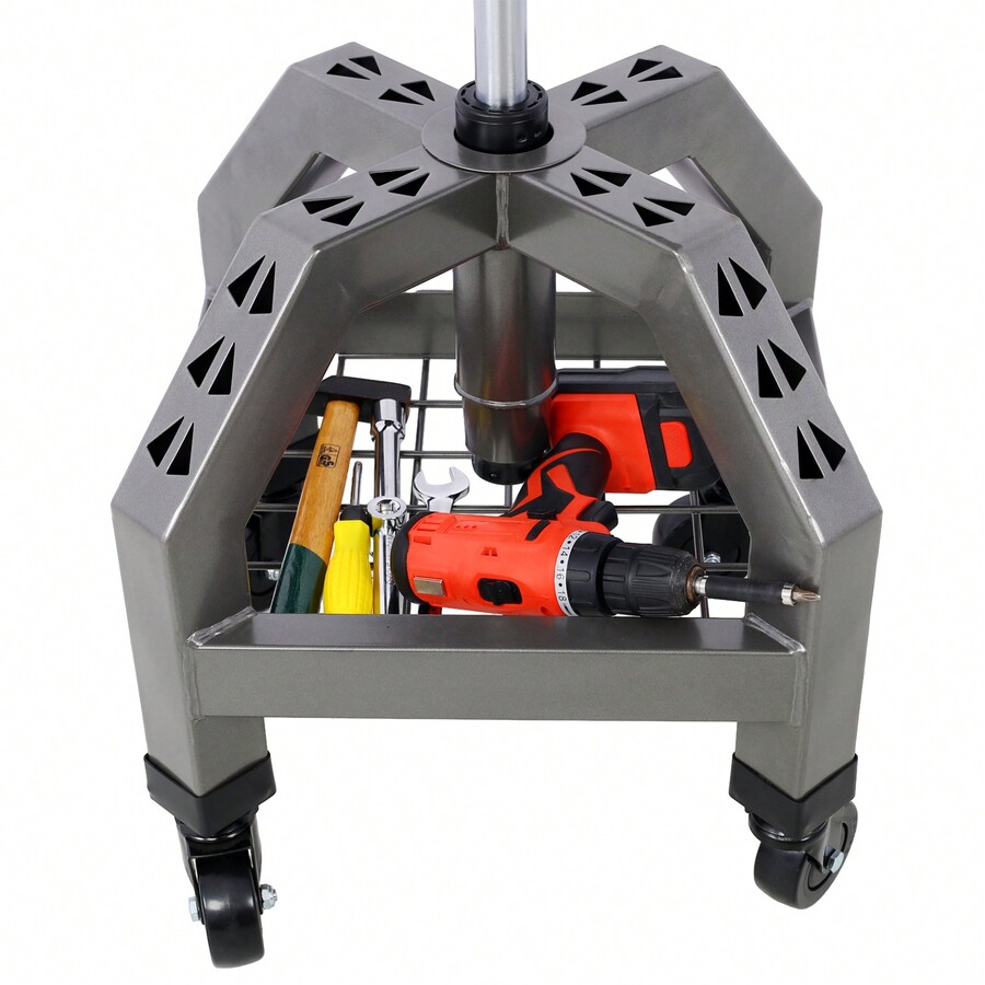 Pneumatic 360 Degree Swivel Shop Stool With Padding Lumbar Support ...