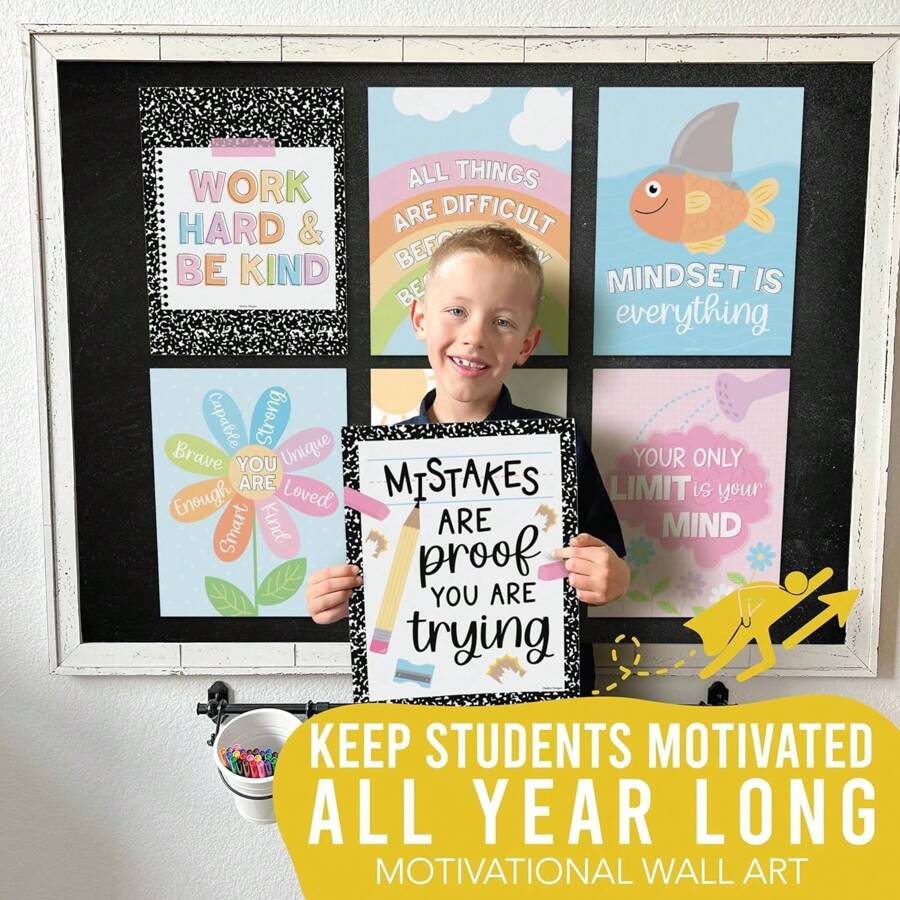 9 Colorful Classroom Motivational Posters For Classroom Decor ...