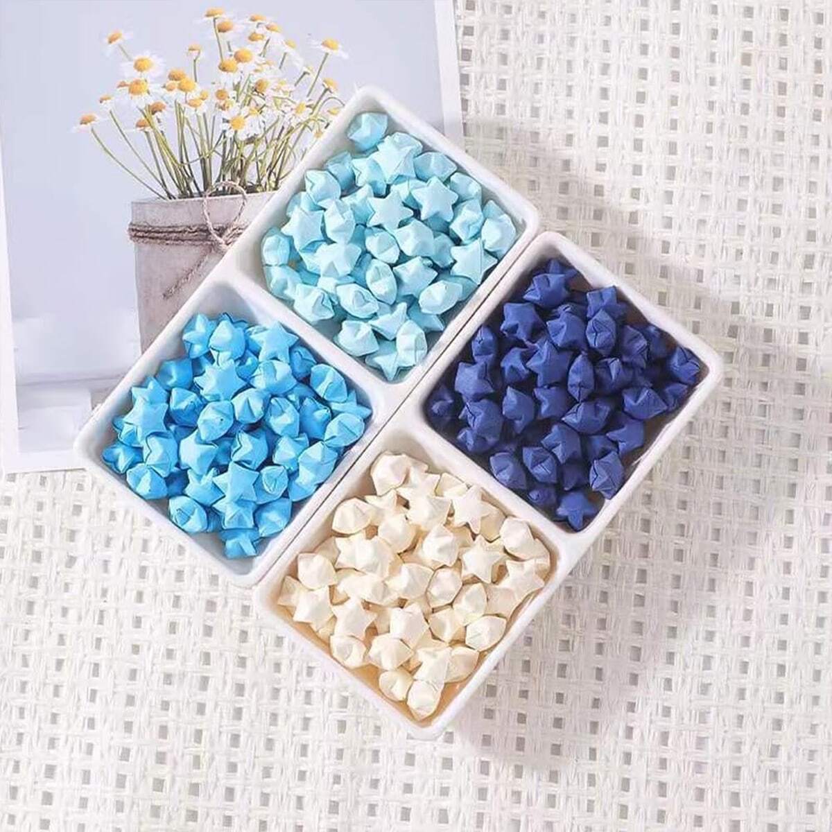 540pcs Gradual Color Star Origami Strip Folding Lucky Star Pentagram ...