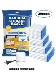 20pcs/Set Transparent Vacuum Compression Storage Bag, Modern Vacuum ...
