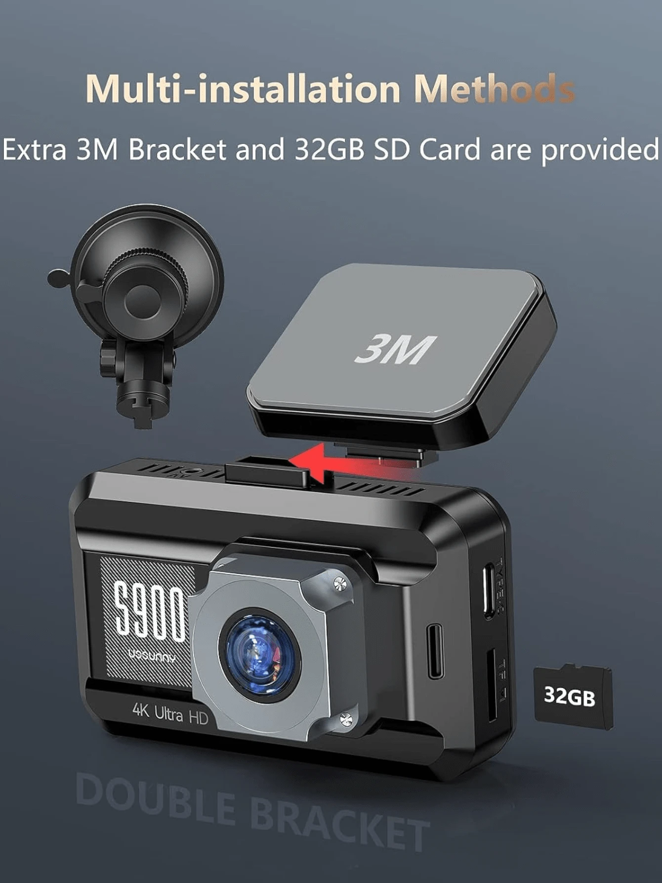 Dash Cam Front 4K And Rear 1080P Ussunny Dual Dash Camera | SHEIN USA