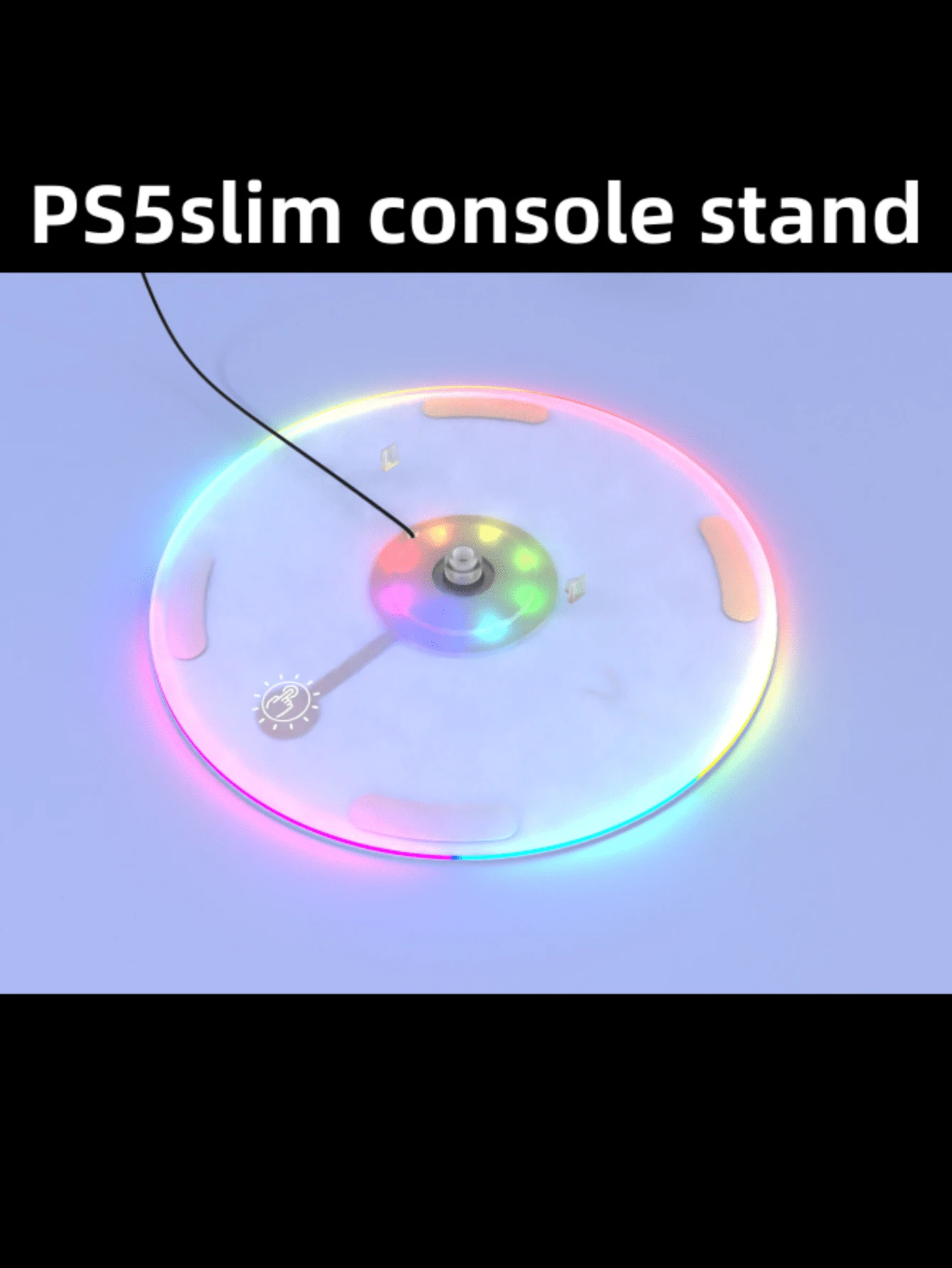 PS5 Slim Game Console Disc Stand With RGB Lights, PS5 Slim Upright ...