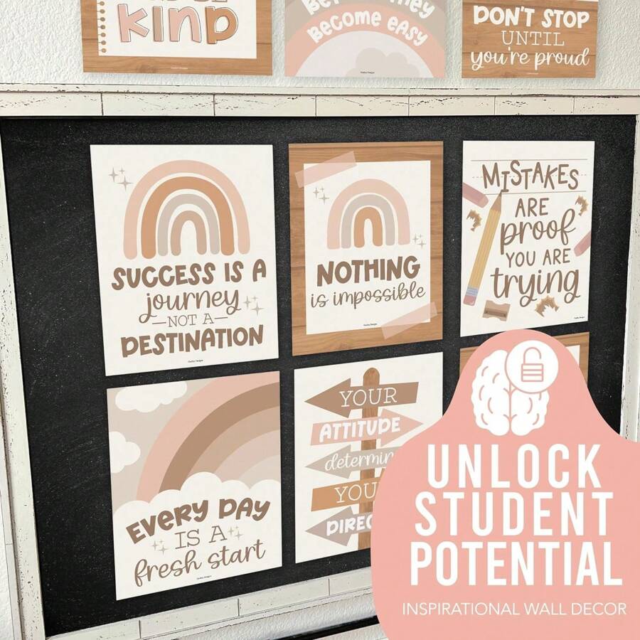 9 Boho Classroom Motivational Posters For Classroom Decor ...