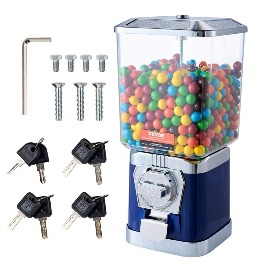 VEVOR Gumball Machine, 17"H Home Candy Vending Machine, PC Gumball ...