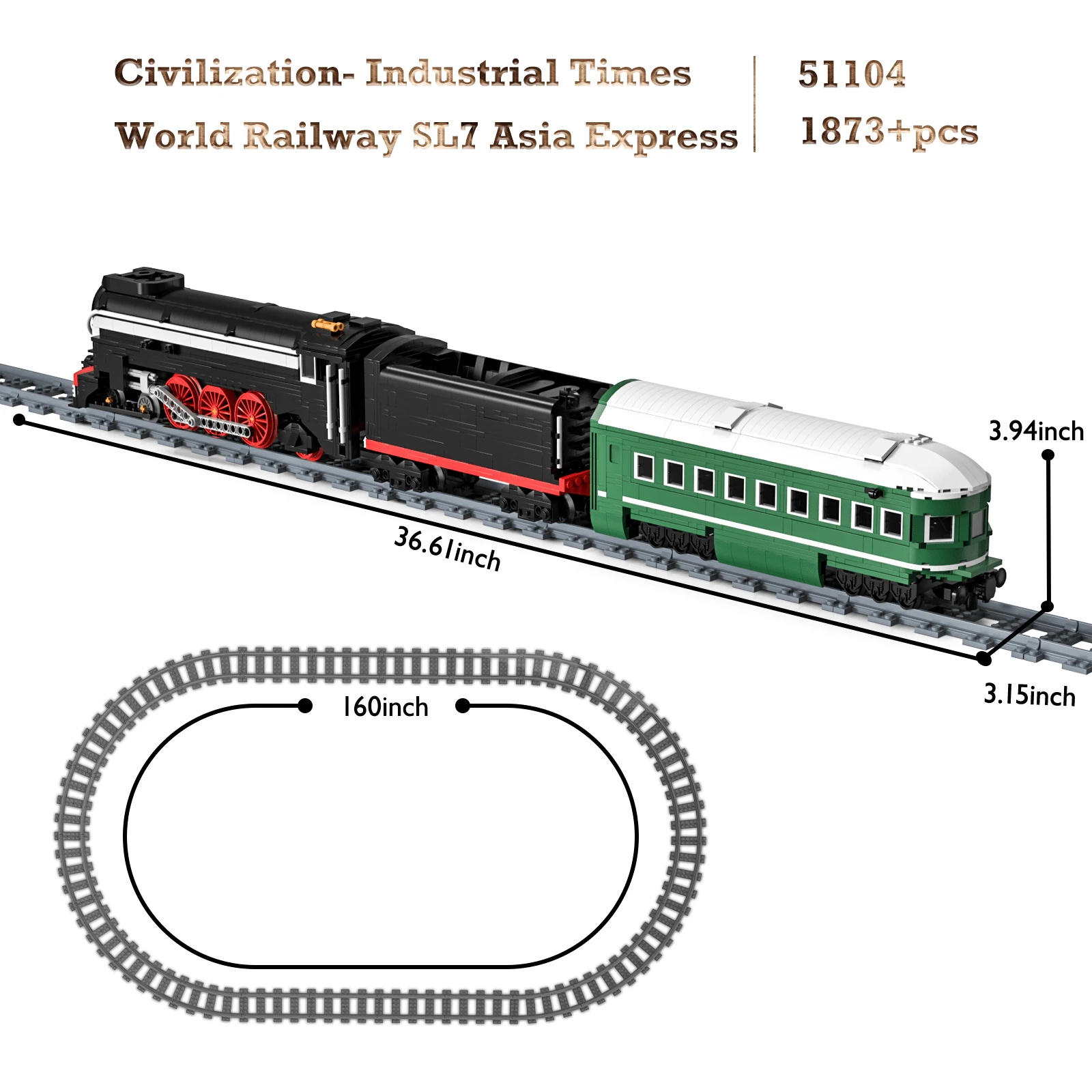 JMBricklayer SL Express Steam Train Kit de construcción de bloques ...