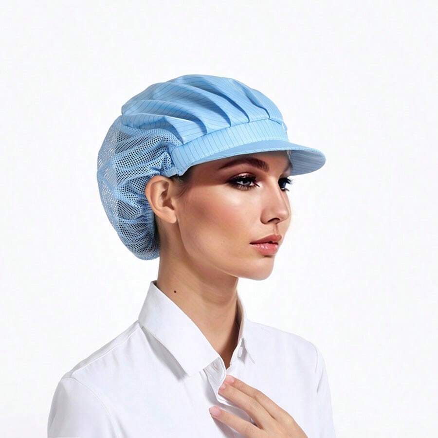 Anti-Static Dust-Proof Flat-Brim Cap, Factory Workshop Cap, Half-Mesh ...
