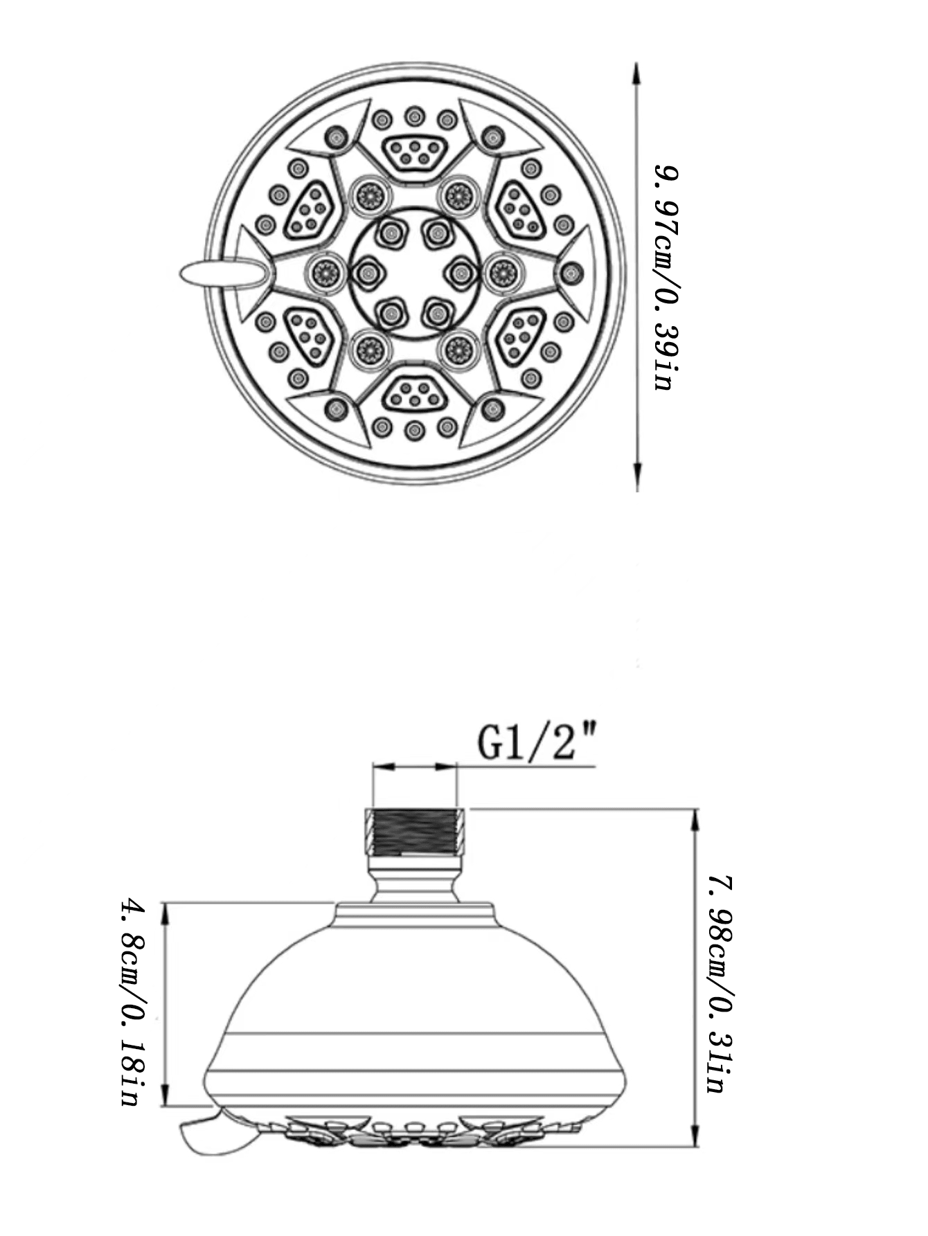 Luxury Hotel/Home Bathroom Spa Showerhead With Comfortable And Elegant ...