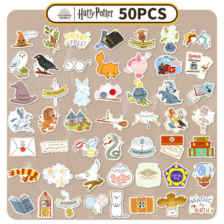 Harry Potter 100Pcs Hogwarts Stickers, Aesthetic Cartoon ...