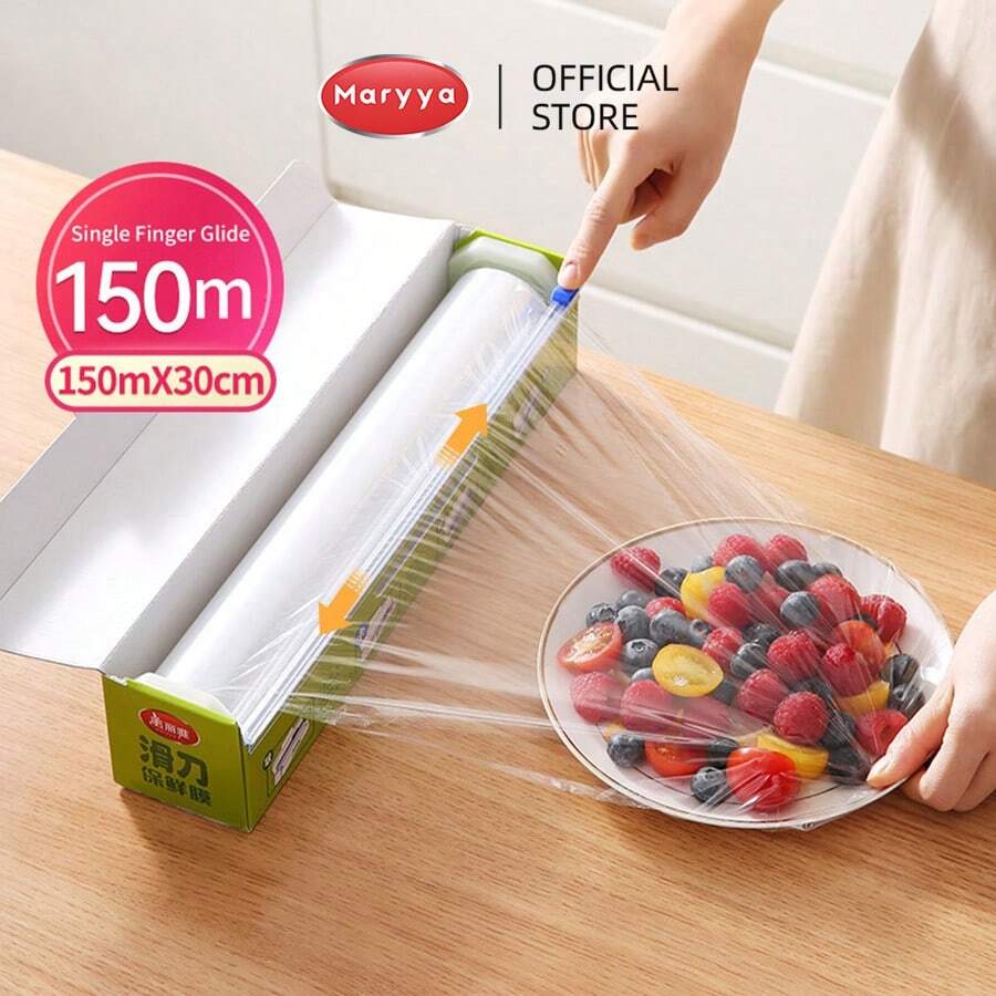 Maryya 150m Catering Film FDA Food Wrap Cling Wrap Film With Sliding ...