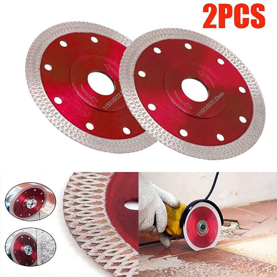 2x 115mm Diamond Cutting Discs 4.5" Angle Grinder Blade Tile Stone ...