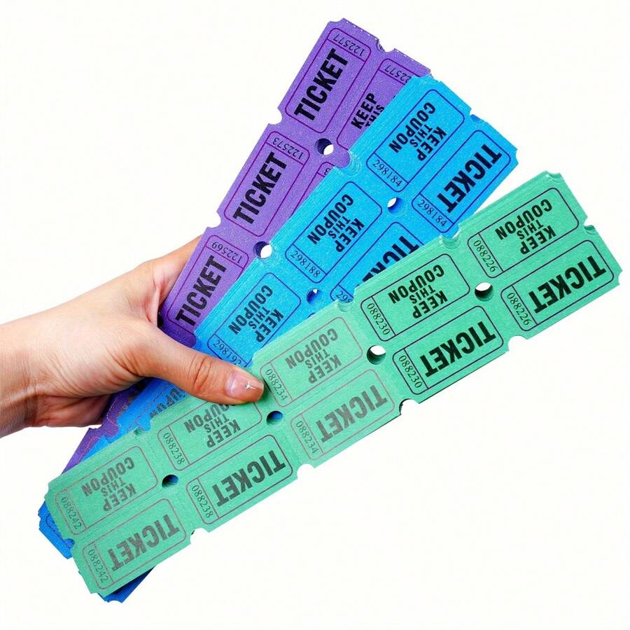 100pcs/Set Raffle Tickets Double Roll, Tickets For Events, Carnivals ...