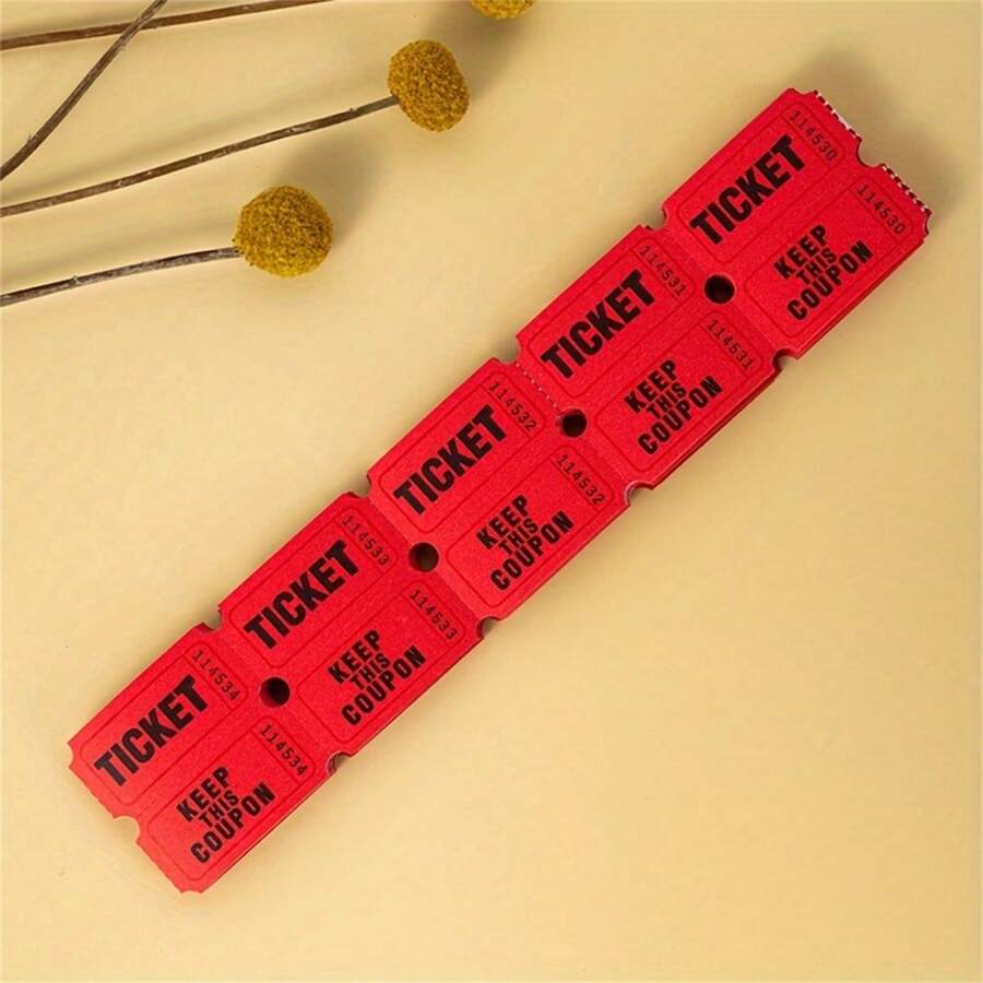 100pcs/Set Raffle Tickets Double Roll, Tickets For Events, Carnivals ...