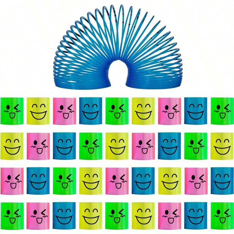 2/12Pack Spring Rainbow Magic Fidget Stress Coil Mini Springs Bulk Toys ...