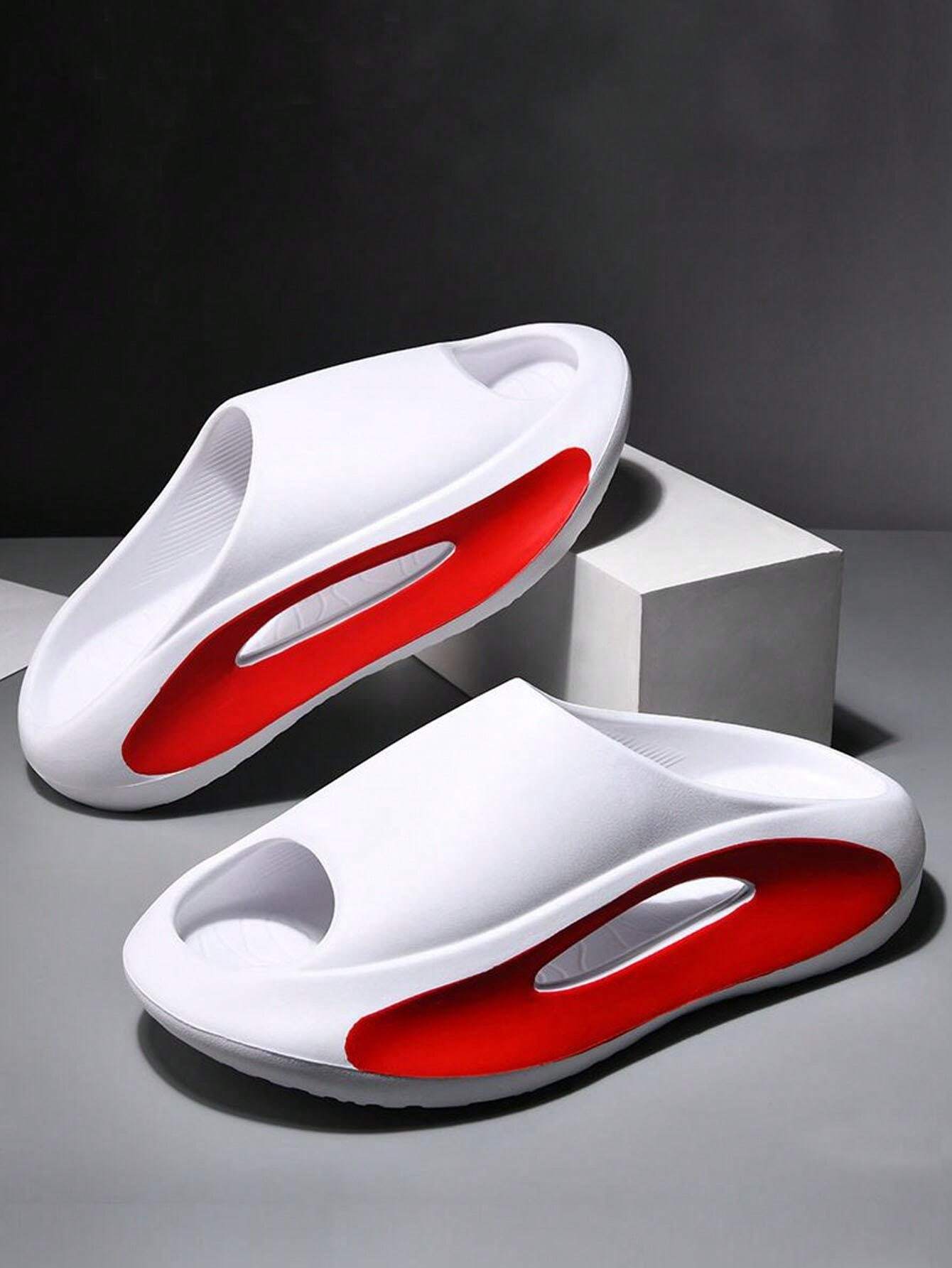Men Two Tone Cut Out Slides, Fashion Summer EVA Slides | SHEIN UK