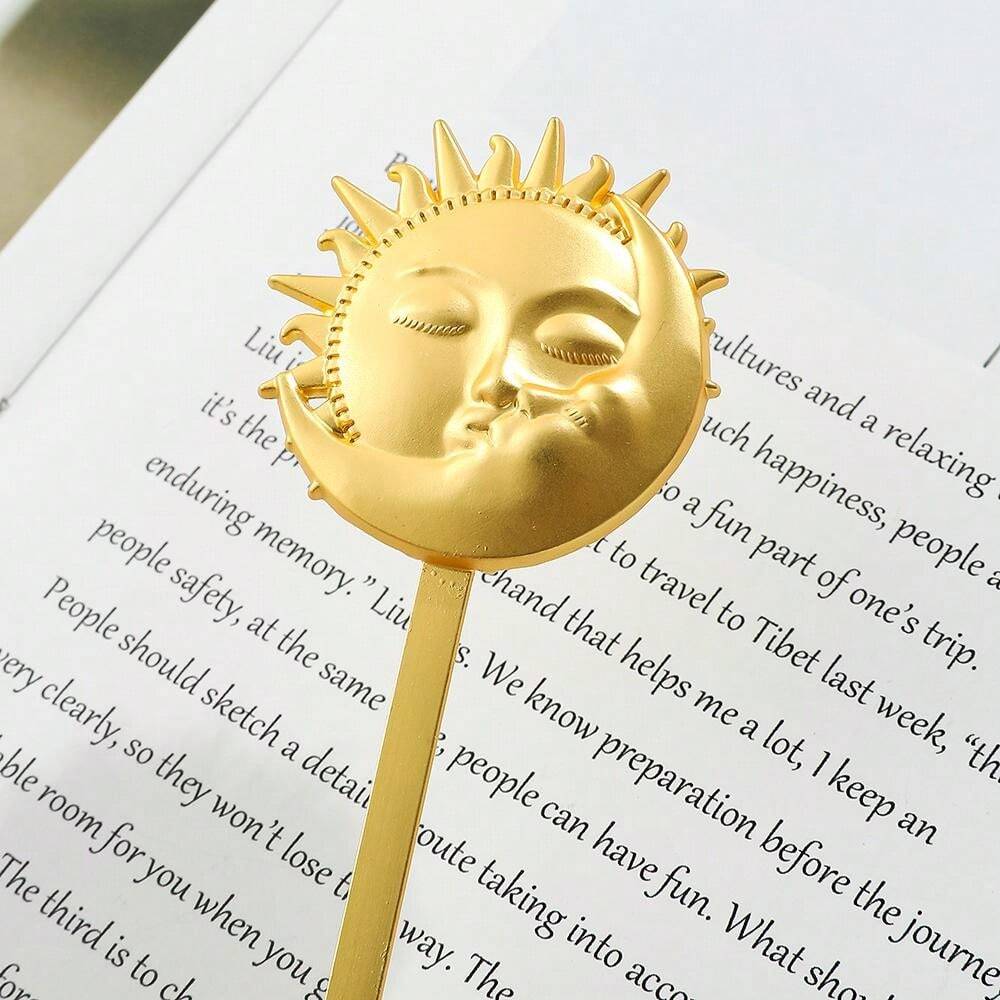 Elegant Sun & Moon Kiss Bookmark , Creative Matte Metal Design Book ...