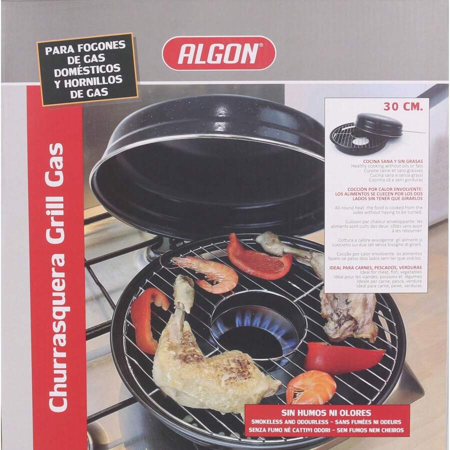 Algon Churrasquera Grill Gas 30Cm Compacta y Funcional | Churrasquera ...
