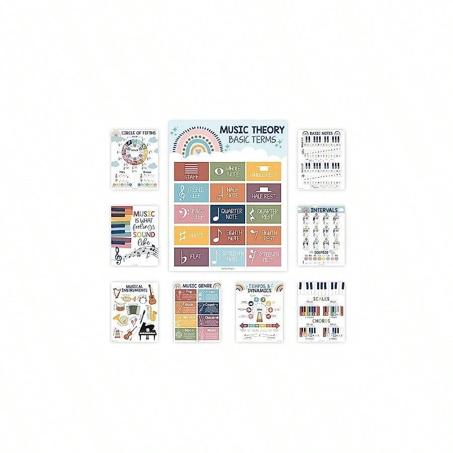 Boho Rainbow Music Classroom Posters | SHEIN USA