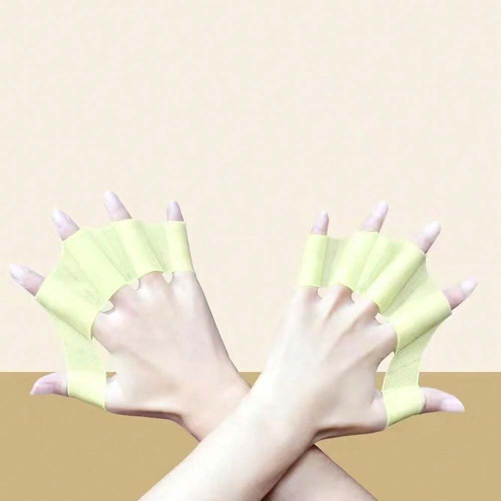1pair Swimming Silicone Hand Fins For Adults, Paddling Palm For Ducks ...