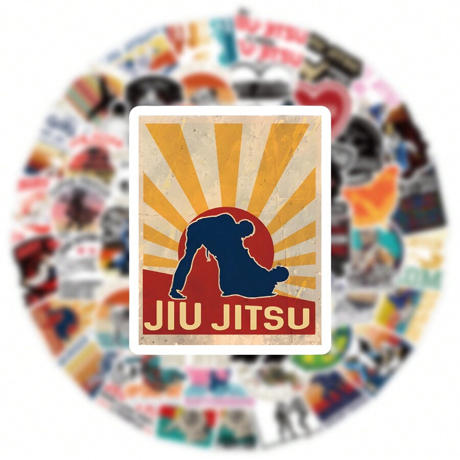 122pcs Judo Stickers, Cute Cartoon Waterproof Vinyl Decals For Water ...