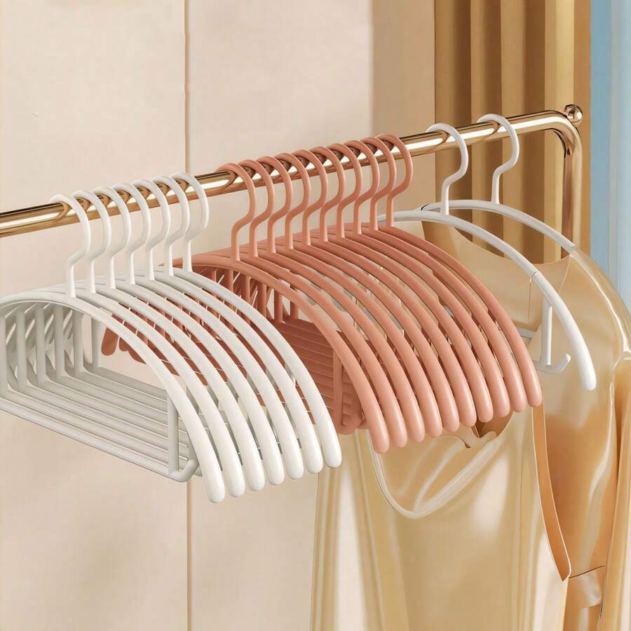 Home Plastic Hangers 10 Packs - Clothes Hanger With Hooks - Durable ...