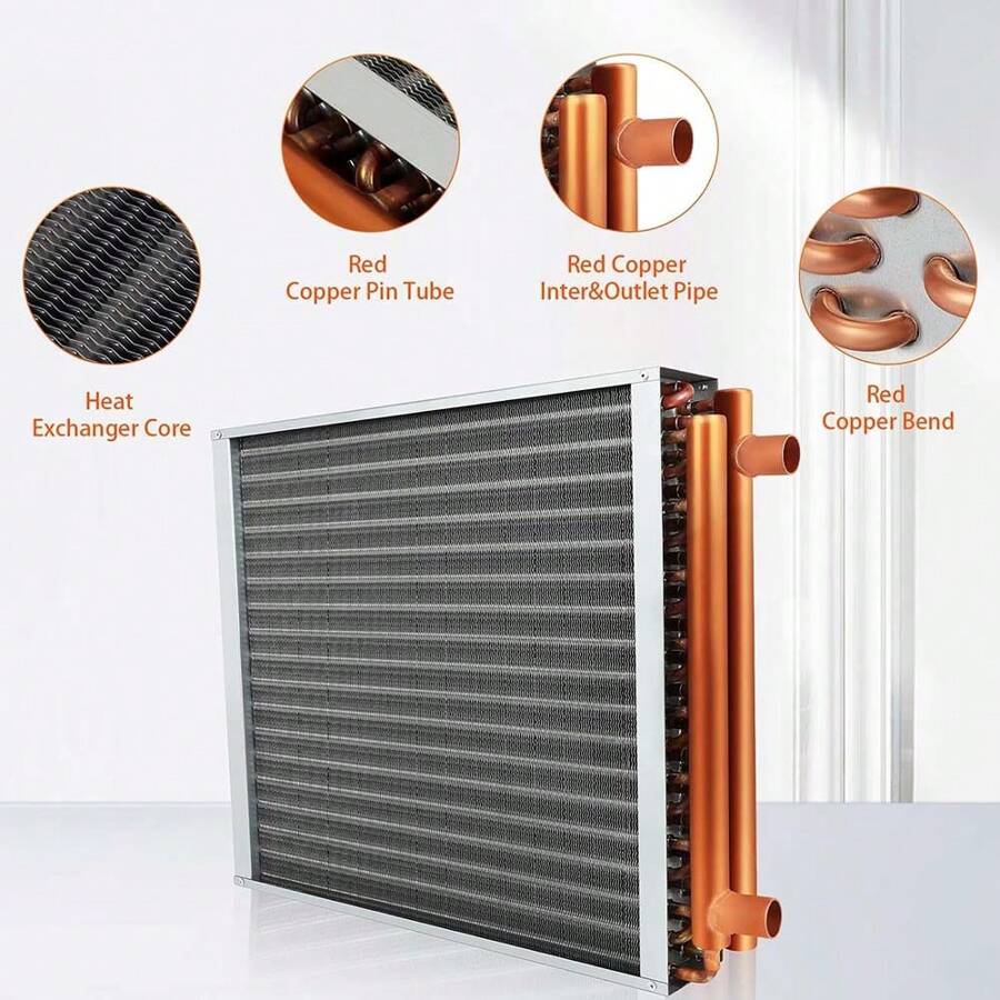 18x18 Heat Exchanger Water To Air With Copper Ports High Heat Energy ...