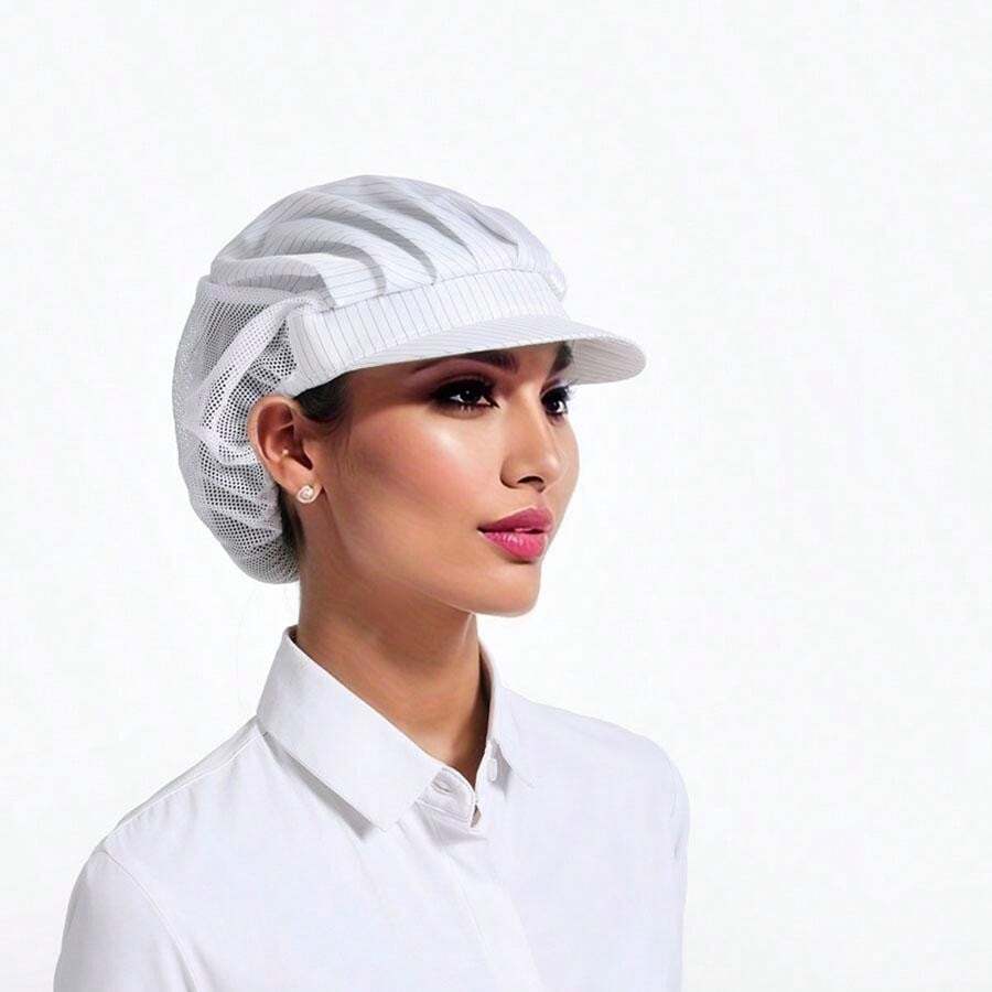 Anti-Static Dust-Proof Flat-Brim Cap, Factory Workshop Cap, Half-Mesh Hygienic Cap To Prevent ...