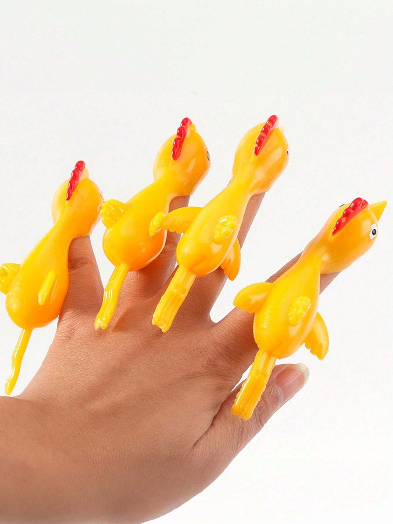 24pcs Mixed Color Soft & Safe Finger Catapult Chicken Game Set ...