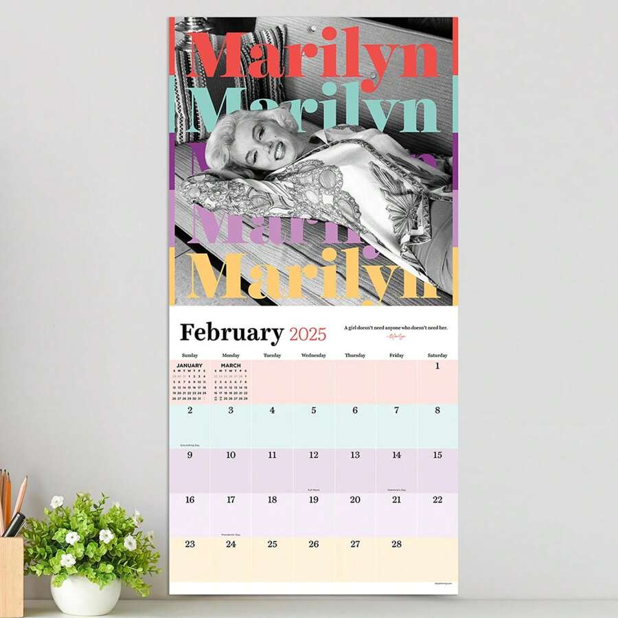 Marilyn Monroe 2025 Wall Calendar | SHEIN UK