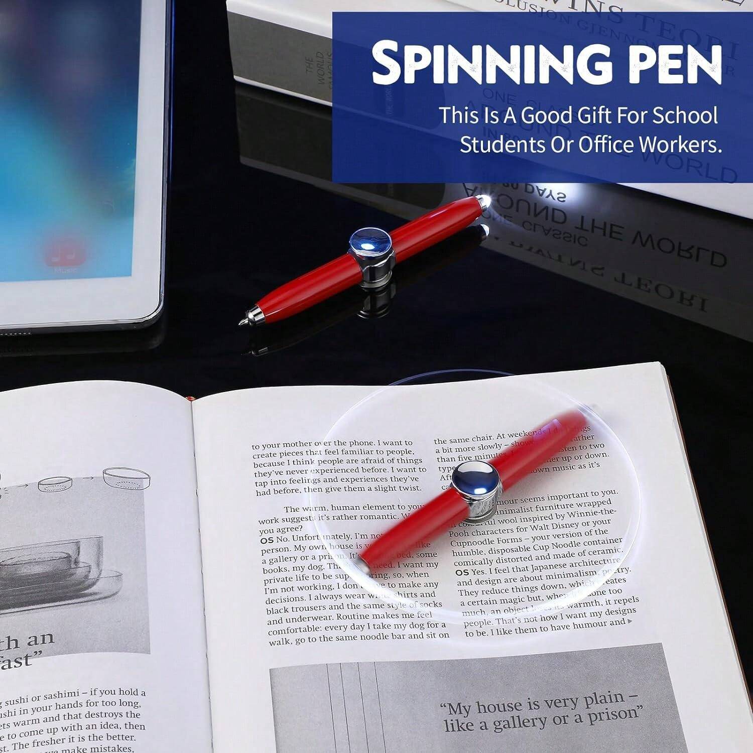 2 Stücke Innovative Multifunktionale Gyroskop Kugelschreiber mit LED ...