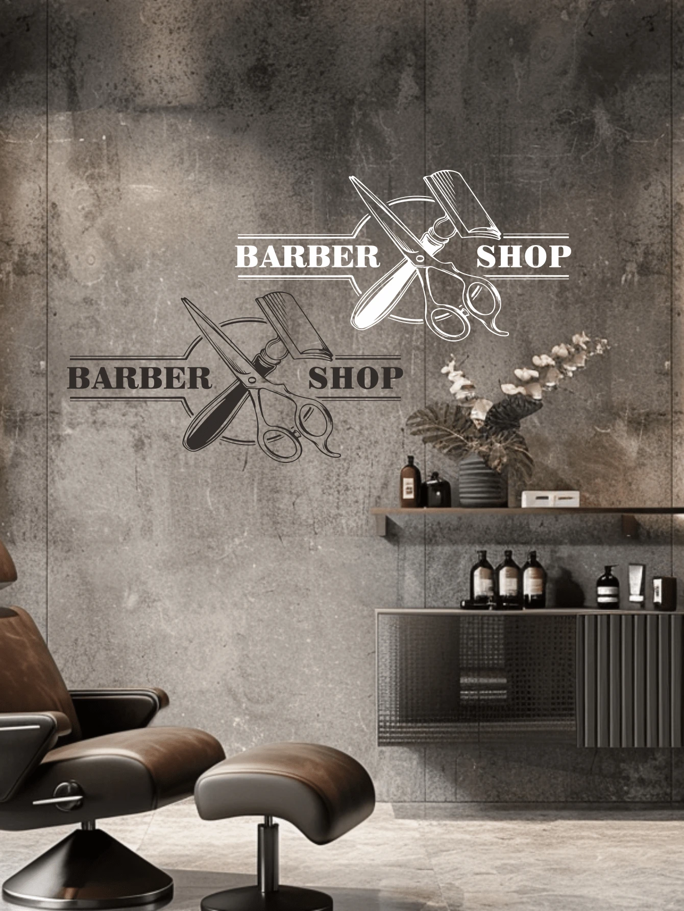 Barber Shop Wall Decals Hair Salon Wall Decorations Barber Shop Sign ...