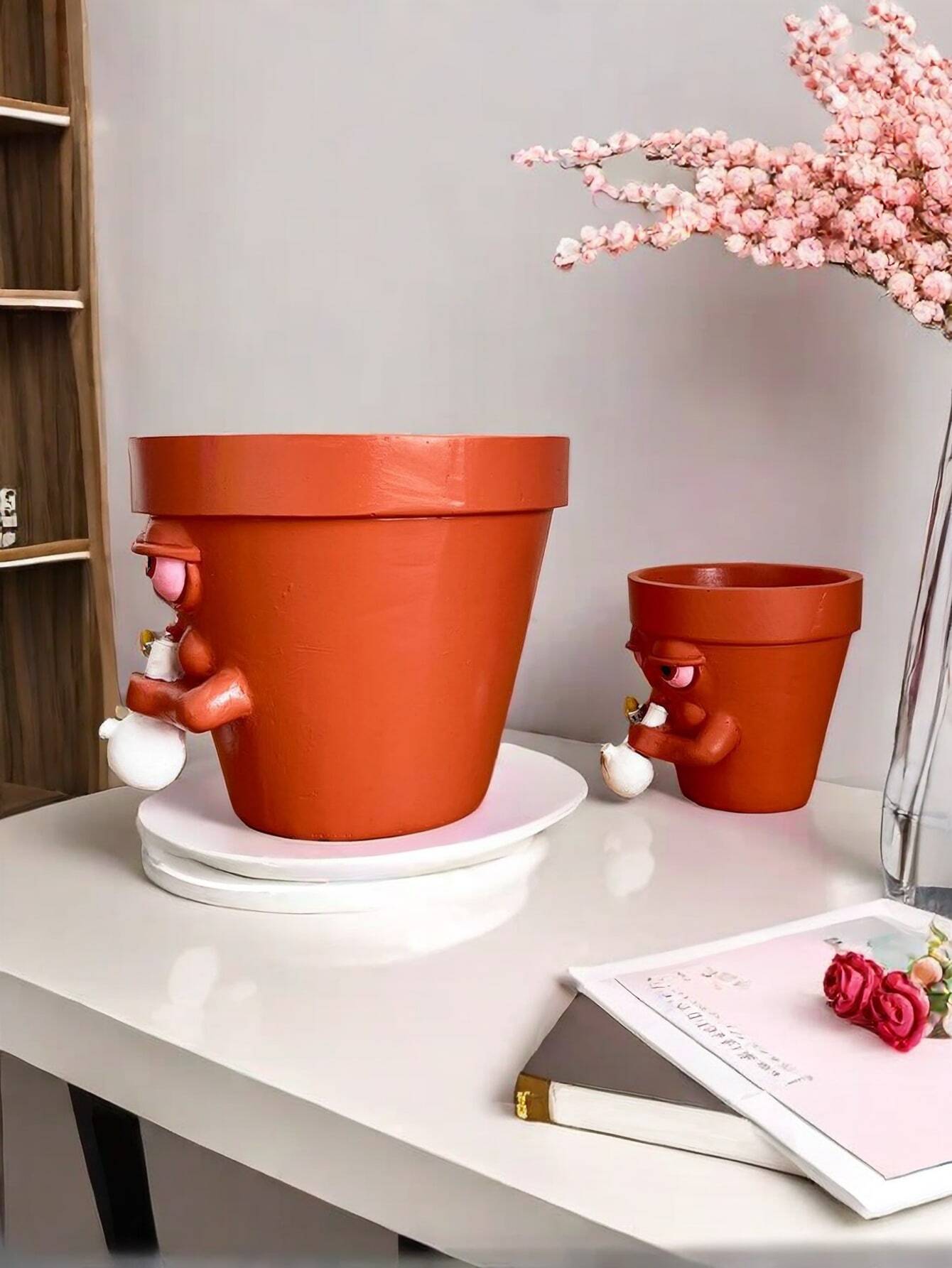 Personalized Fun Flower Pots Mini Resin Flower Pots Flower Pots ...