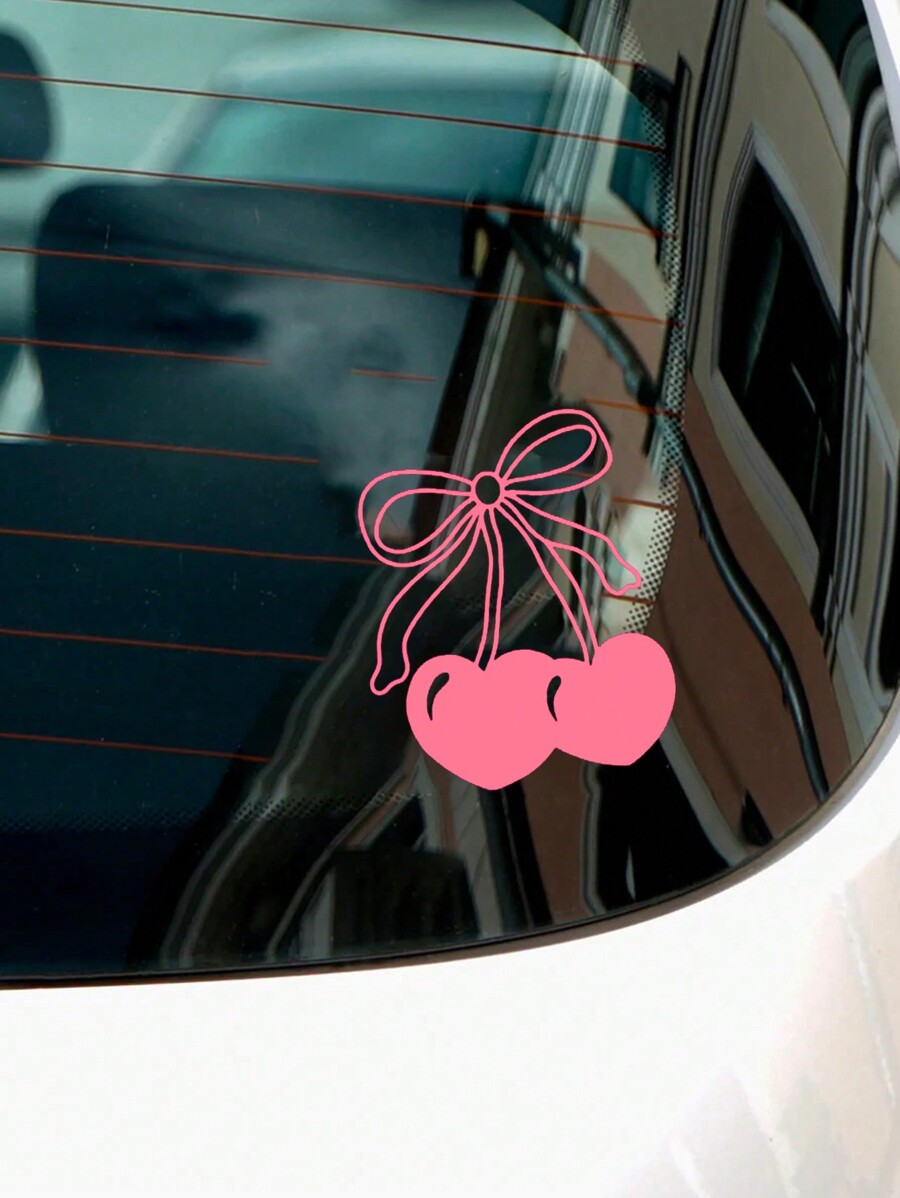 Girly Cherry Bow Decal - Gas Cap Vinyl Decal Car Window Decal Sticker ...