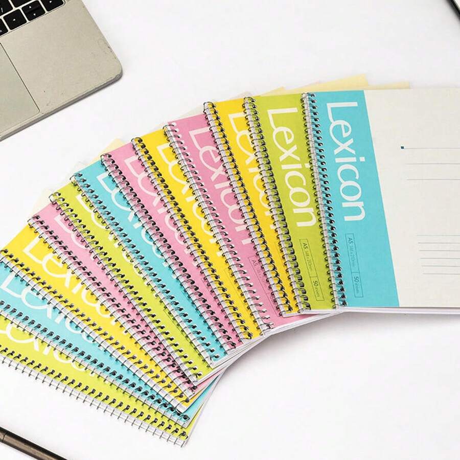 4pcs Random Color Learning Spiral Book A5 Office Notepad Writing Diary ...