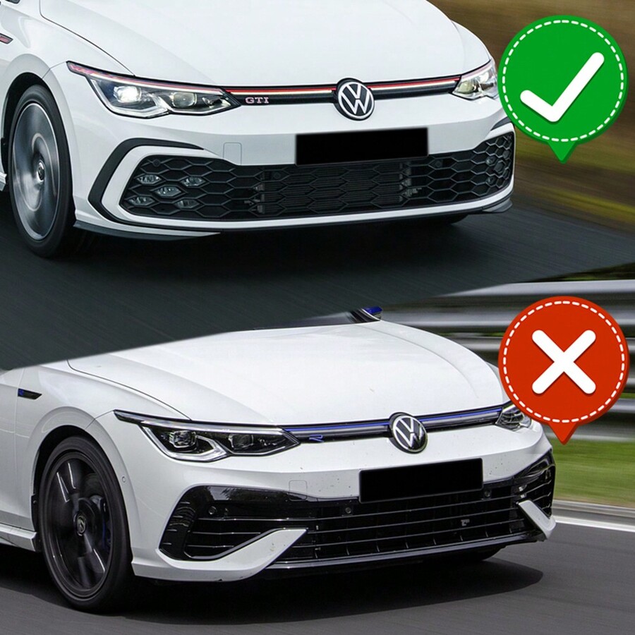 For 2021 2022 2023 2024 Volkswagens' VW Golf GTI MK8 Front Bumper Lip Spoiler GT-Style ( Do Not ...