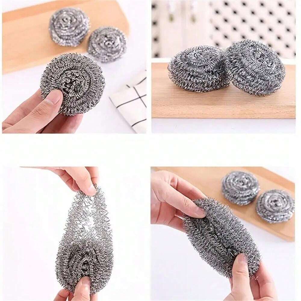 19pcs/Set Kitchen Cleaning Set, Stainless Steel Wire Ball, Dishwashing ...