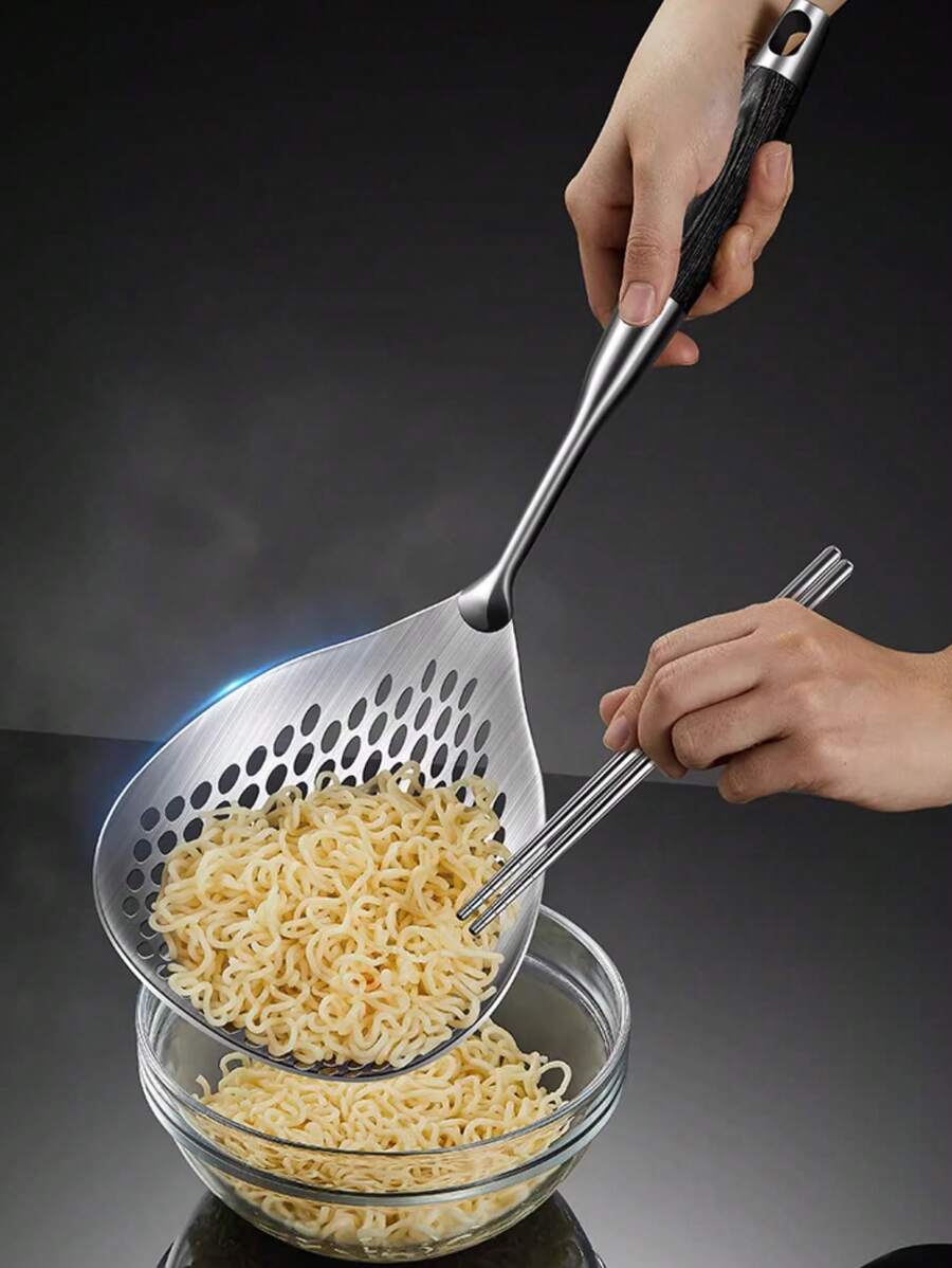 Stainless Steel Large Size Commercial Colander Ladle With Filter Mesh ...