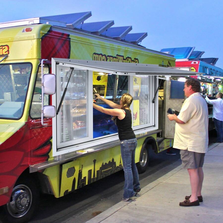 Concession Window 36"X36", Aluminum Alloy Food Truck Service Window ...