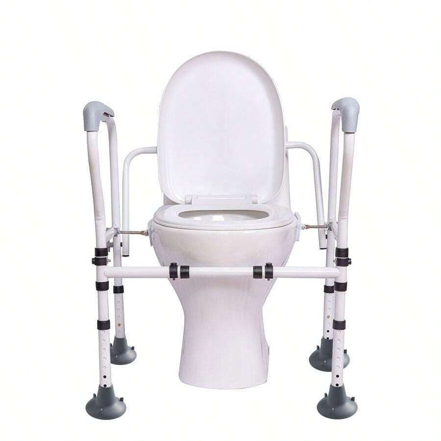 Toilet Safety Rail For Seniors With Easy Installation, Height Adjustable Toilet Safety Frame ...