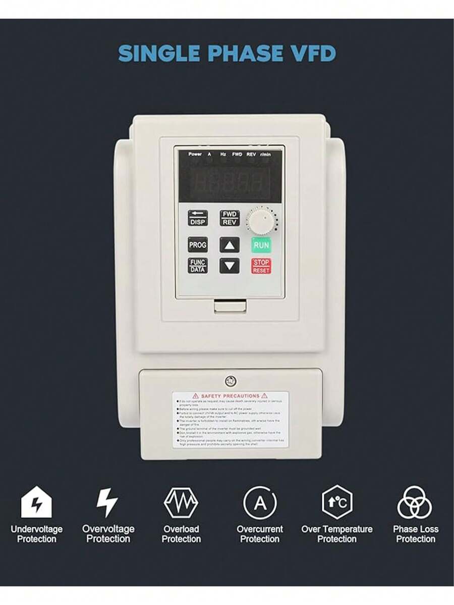 VFD Inverter AC 220V Variable Frequency Drive Single Phase To 3 Phase ...