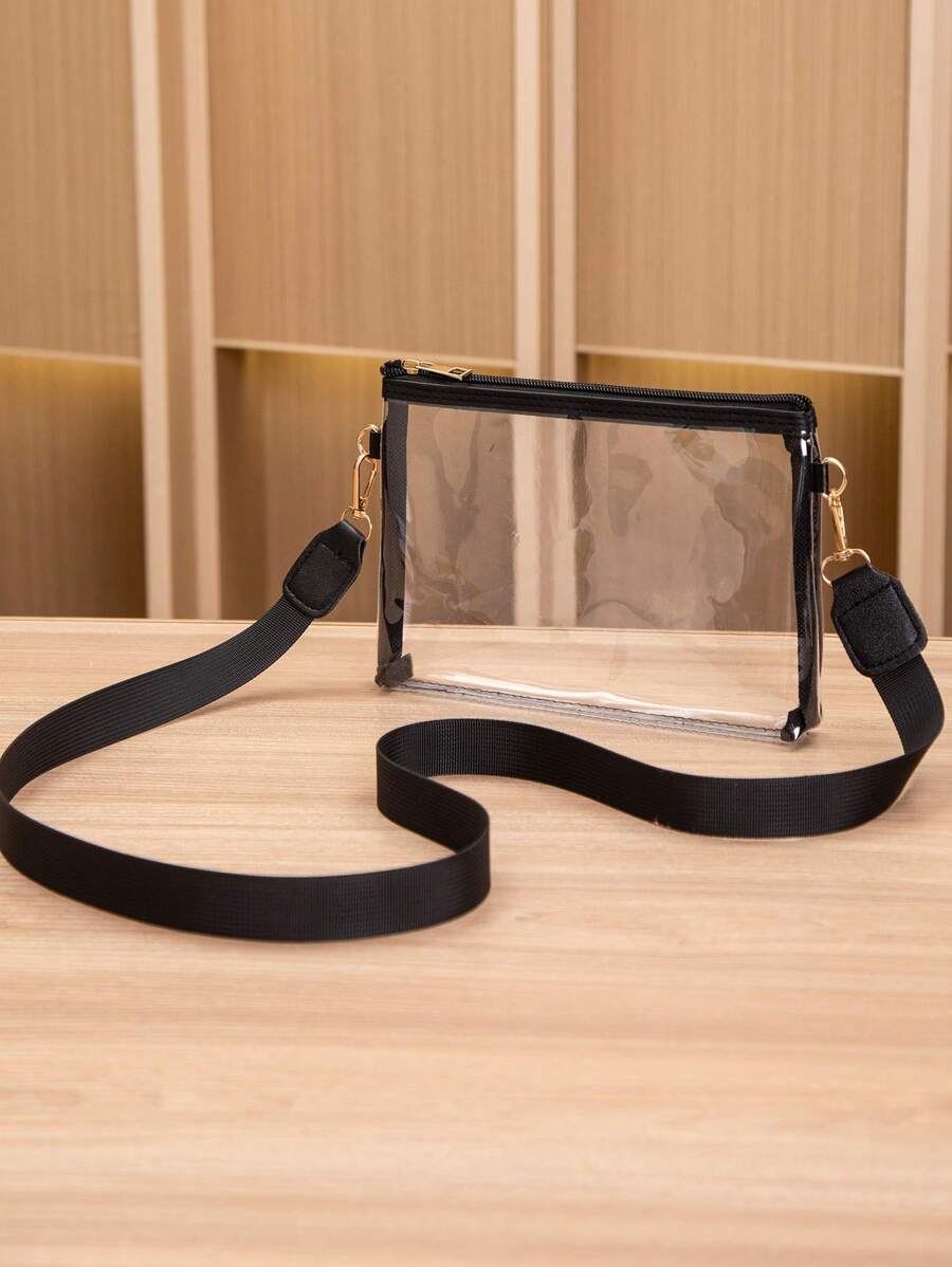 Transparent Women's Crossbody Bag, Fashionable Waterproof See-Through ...