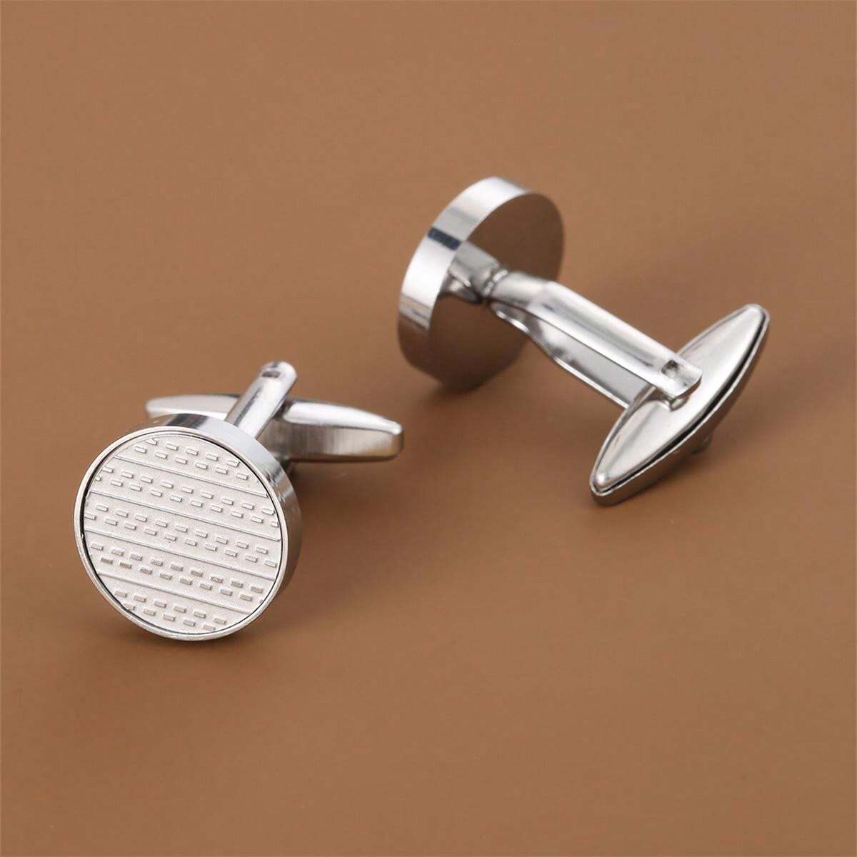 1pair Cufflinks New Retro High-Quality Round French Cufflinks Men's ...
