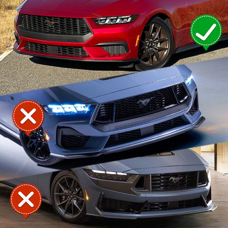 For 2024 - 2025 Fords' Mustang ECOs' Front Bumper Lip Spoiler Splitter ...