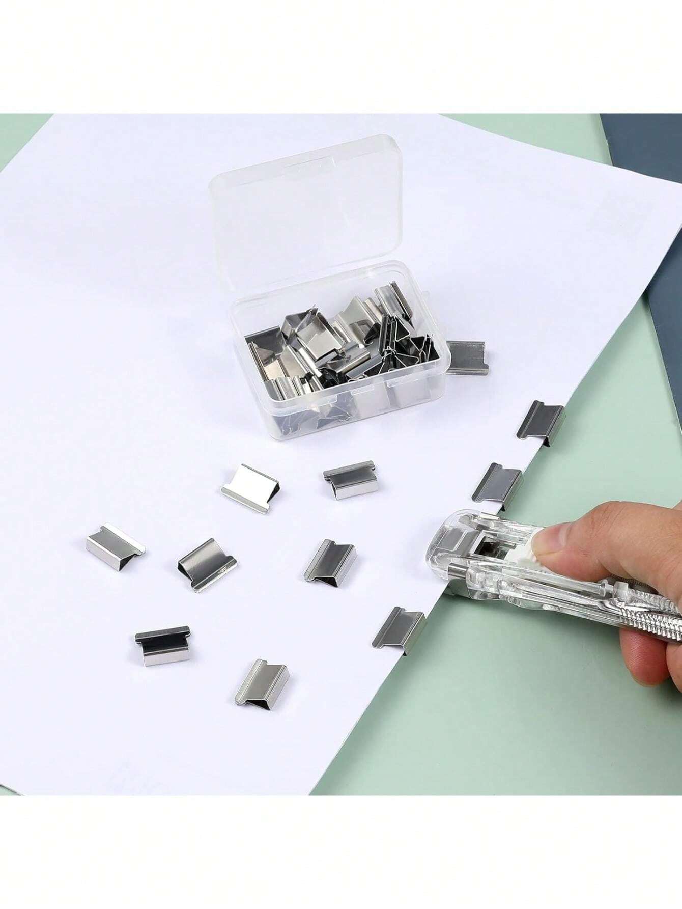 2 Pcs Transparent Push Clips, 50 Clips, Small Push-Clip Type, Staple ...