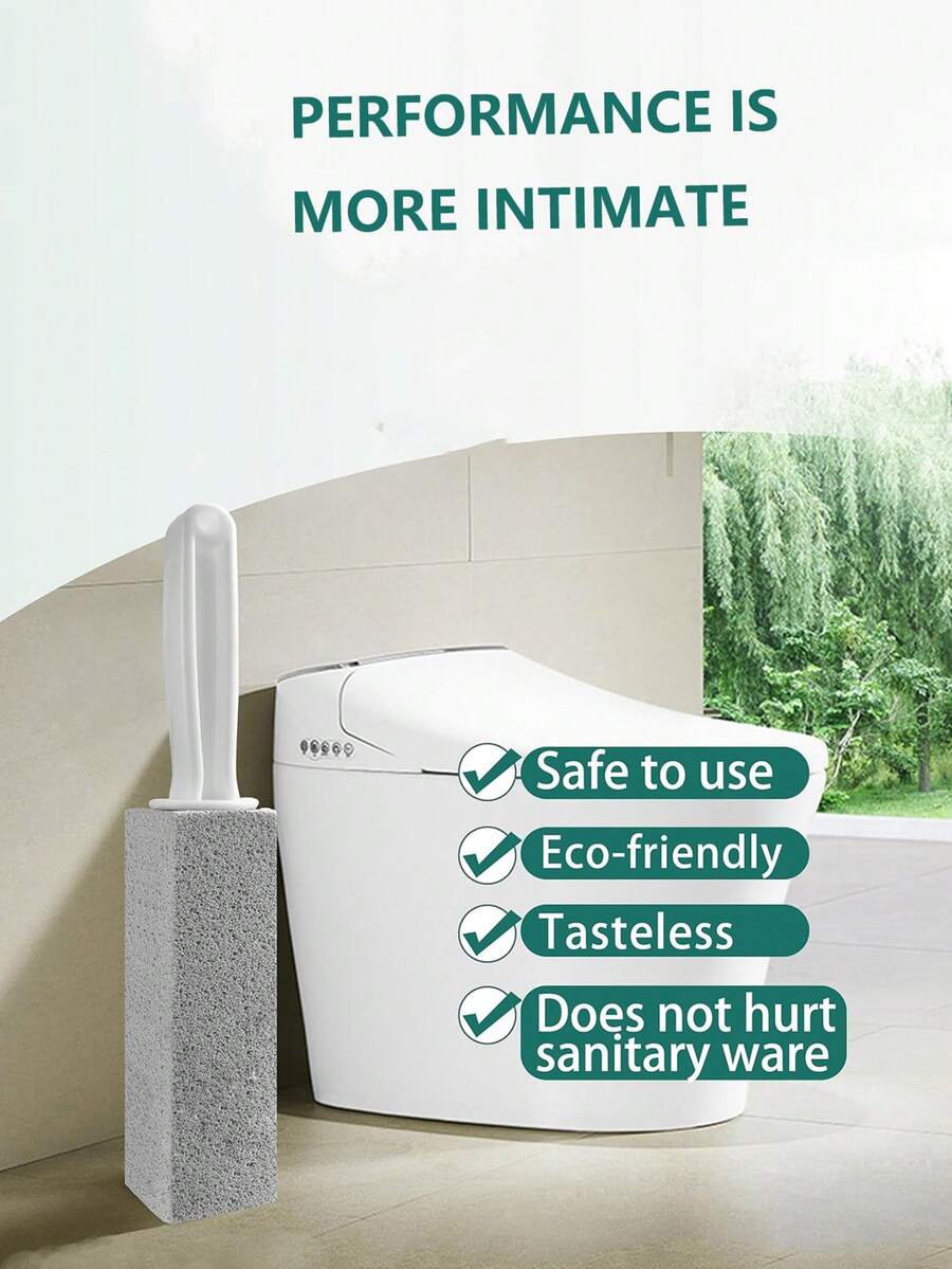 1 Piece Of Long Handled Floating Stone Toilet Cleaning Brush With No ...