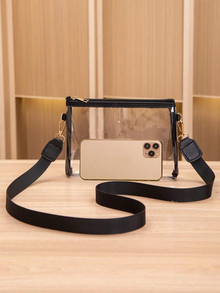 Transparent Women's Crossbody Bag, Fashionable Waterproof See-Through ...