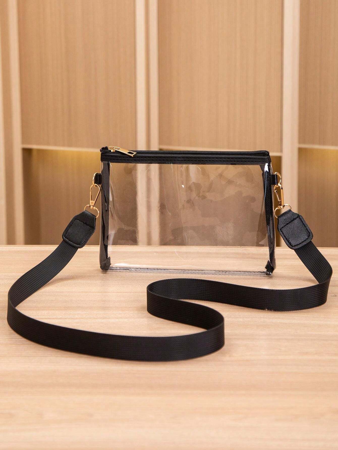 Transparent Women's Crossbody Bag, Fashionable Waterproof See-Through ...