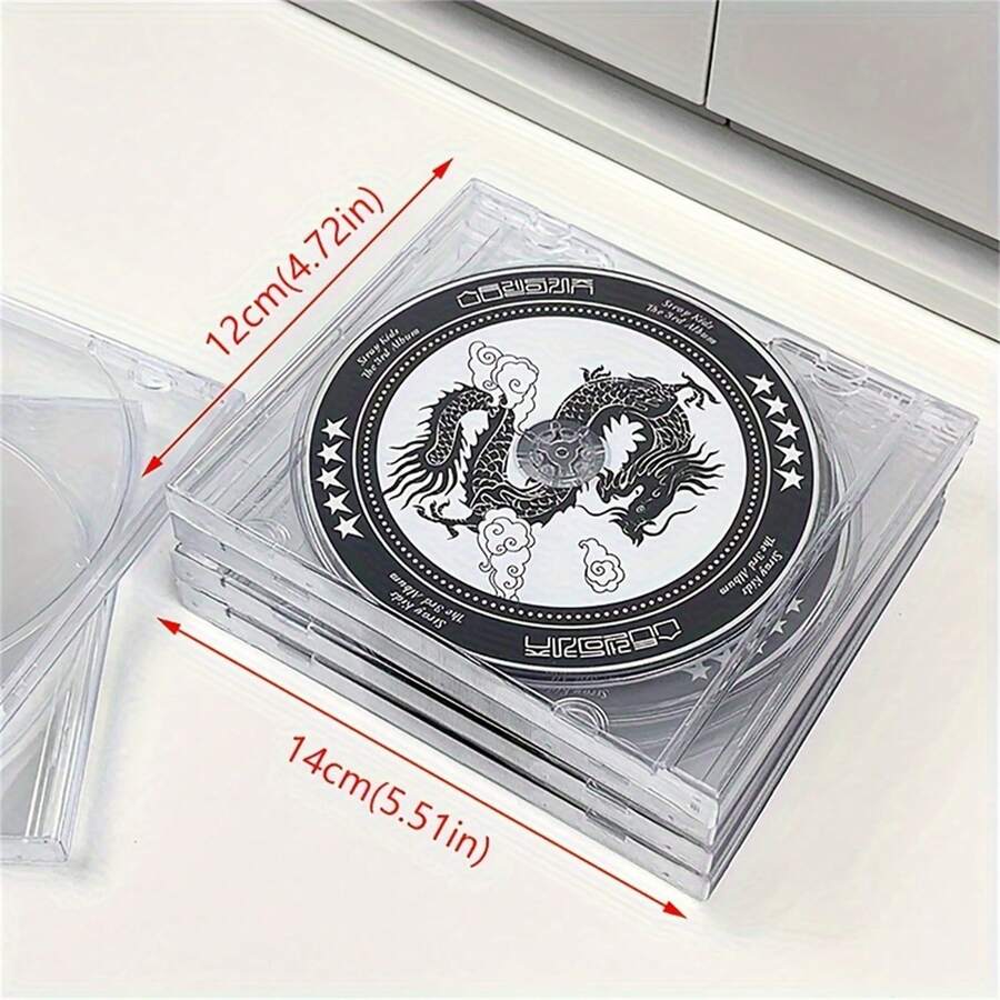 Transparent Acrylic CD Storage Box, 1-Pack Multi-Purpose Plastic CD Box ...