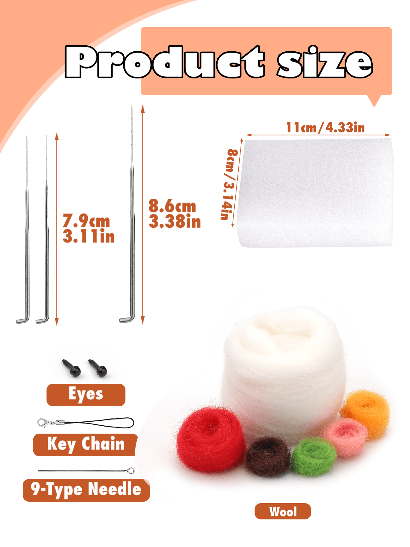 1set Chick Shaped Wool Material Package Set For Handmade DIY Wool ...